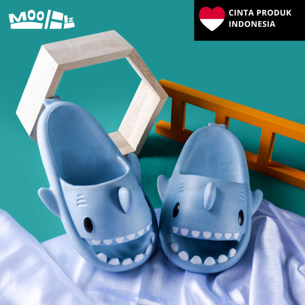 Jual Moobiz.id Sendal Hiu Sandal Shark Unisex Sandal Karet Karakter ...