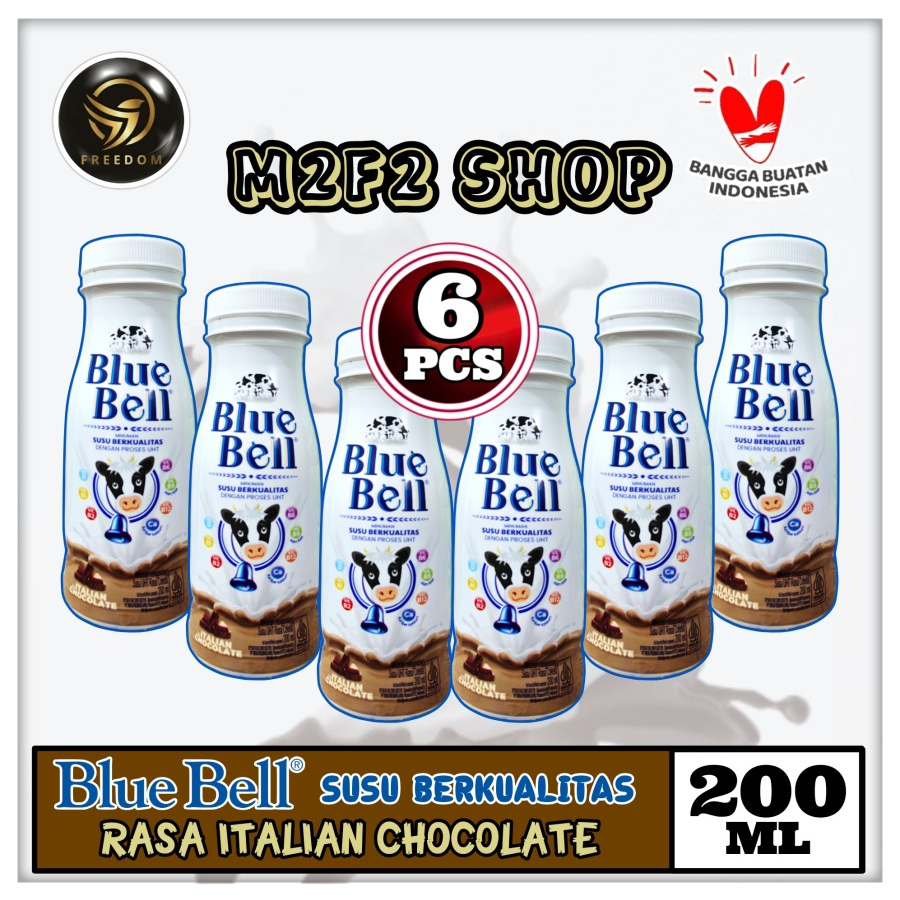 Jual Blue Bell Susu Italian Chocolate | Cokelat Botol Pet - 200 ml ...
