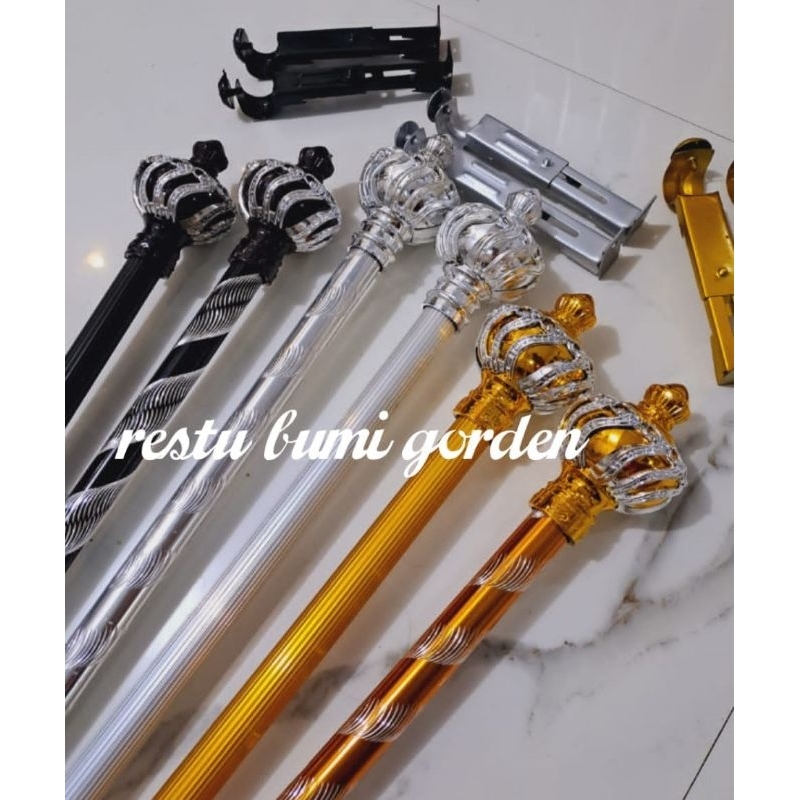 Jual Besi Batang Rel Tiang Gorden Penutup Princes Bracket Tebal 1mm ...