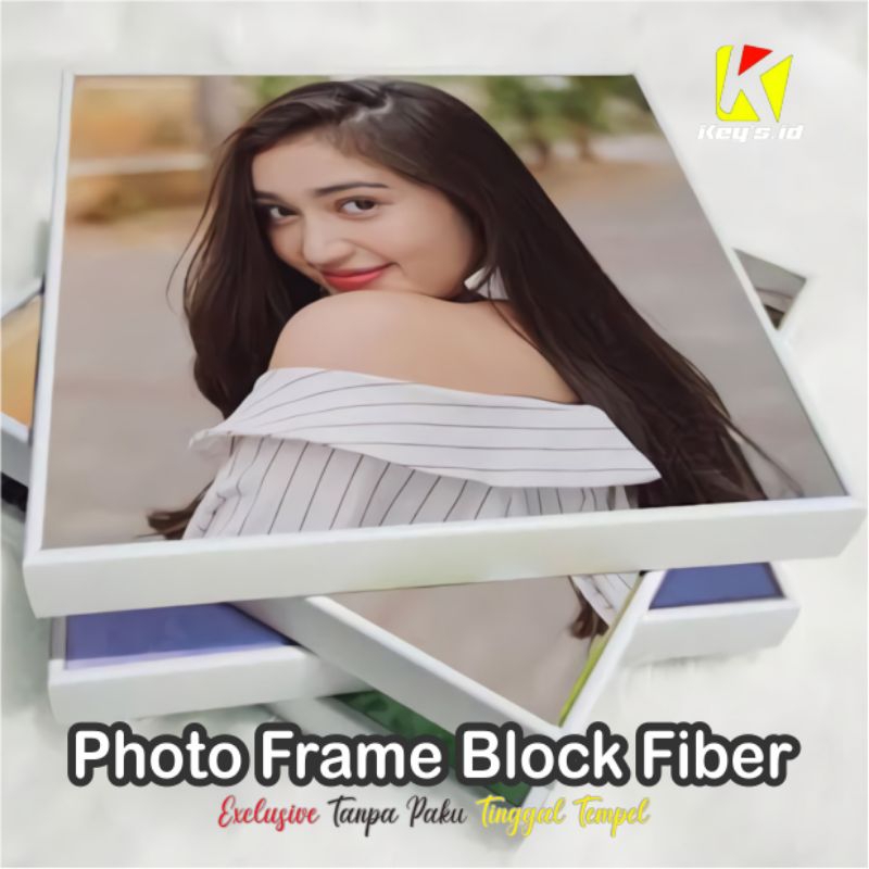 Jual Cetak Foto Bingkai Frame Block Fiber, Photo Block Ukuran 20x20cm ...