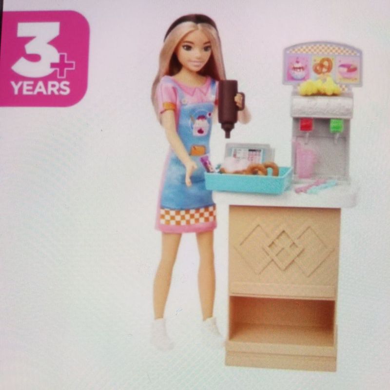 Jual barbie skipper doll and snack bar playset with color | Shopee ...