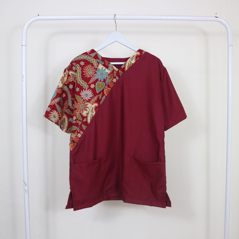 Jual [FREE BORDIR NAMA] SCRUB BATIK / SCRUB DOKTER BATIK / SCRUB BATIK ...