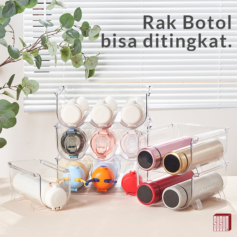 Jual Susun Rak Organizer Botol Minuman / Termos Air Minum Susu ...