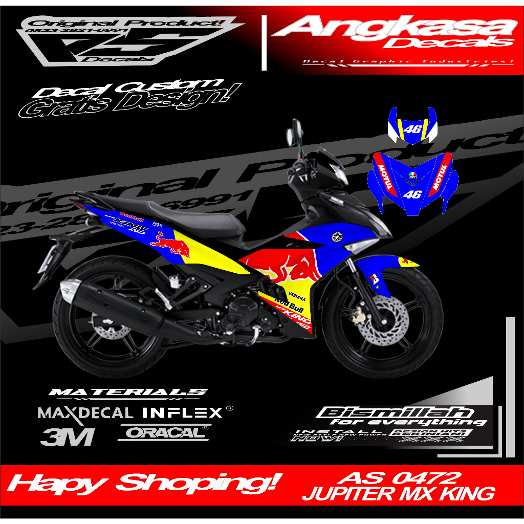 Jual 0472 DECALS STIKER FULLBODY CUSTOM MOTOR MX KING// desain keren ...