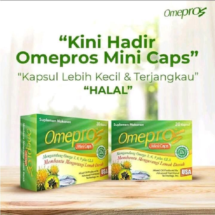 Jual Omepros Minicaps Isi 30 Kapsul/ Fish Oil / Minyak Ikan / Omega ...