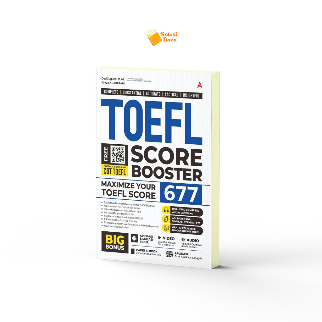 Jual Buku Toefl Score Booster Maximise Your Toefl Score 677 | Andaliman ...