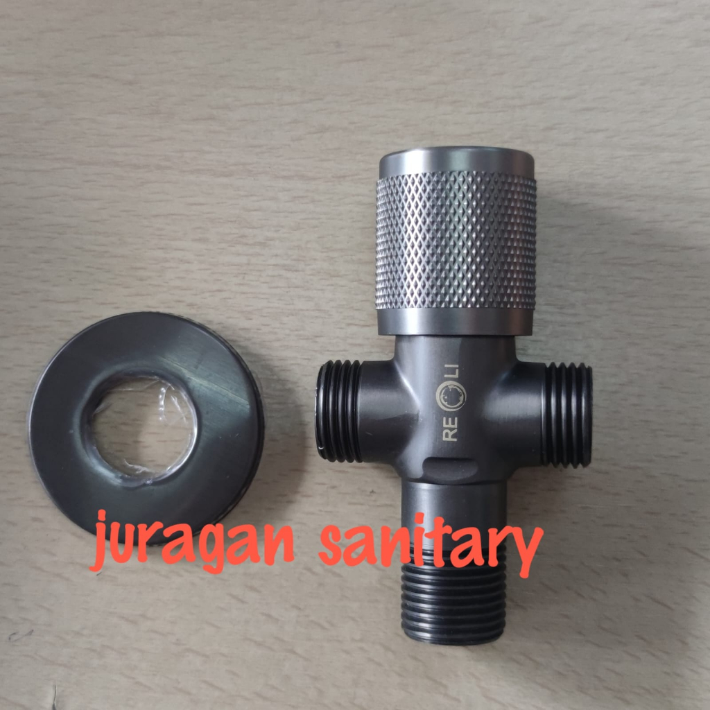 Jual Stop kran / Kran Closet Kuningan warna HItam Gray | Shopee Indonesia