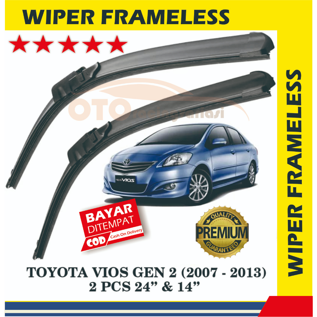Jual WIPER VIOS (GEN 2 - GEN 3) 1 SET 2 PCS | Shopee Indonesia