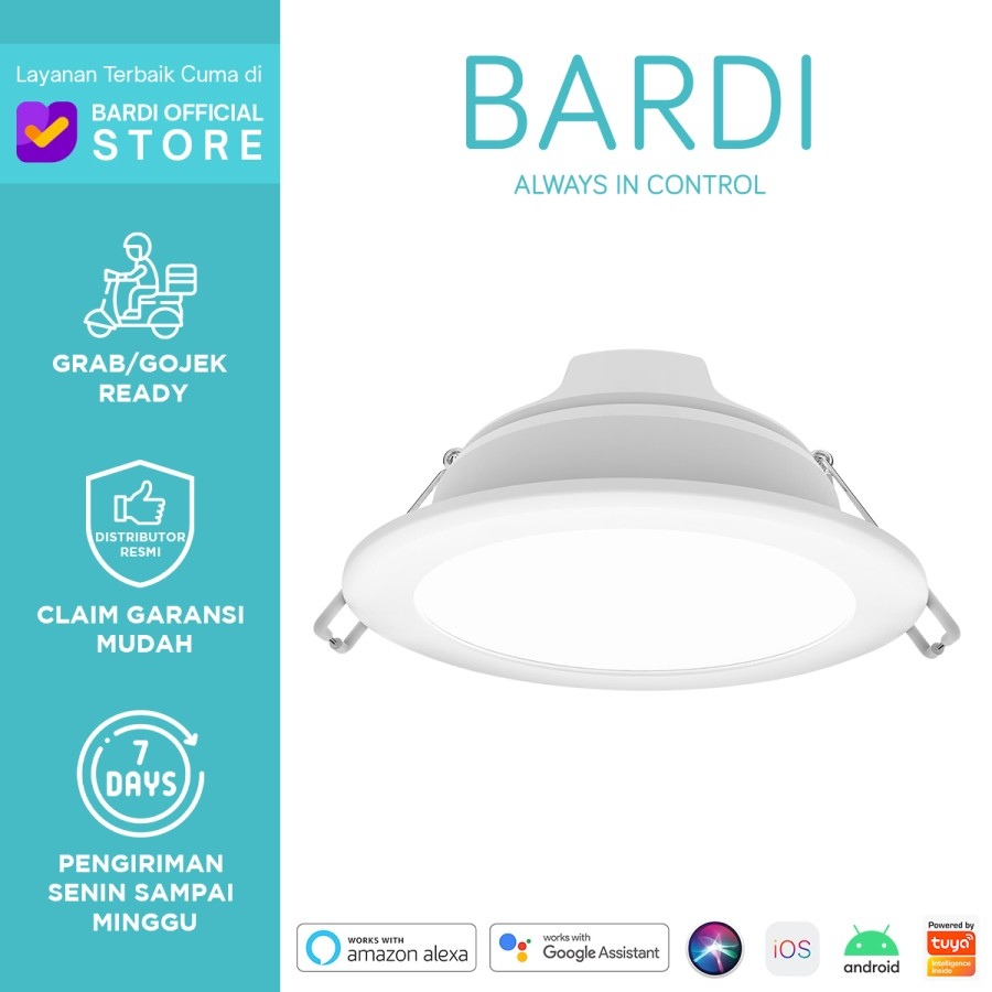 Jual BARDI Smart Led Panel Bluetooth Downlight 8 Watt RGBWW Beacon ...