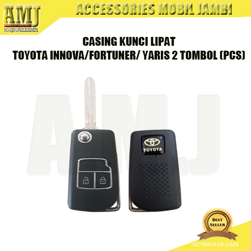 Jual CASING KUNCI LIPAT TOYOTA INNOVA/FORTUNER/ YARIS 2 TOMBOL (PCS ...