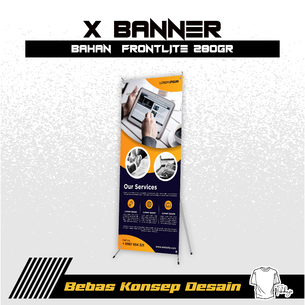 Jual X Banner - Sudah Dengan Tiang 1 Hari Jadi | Bebas Konsep Desain ...
