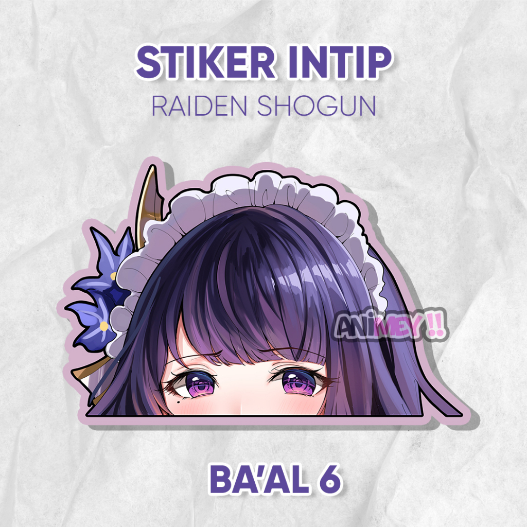 Jual Stiker Intip Raiden Shogun Baal Genshin Impact Anime Sticker ...