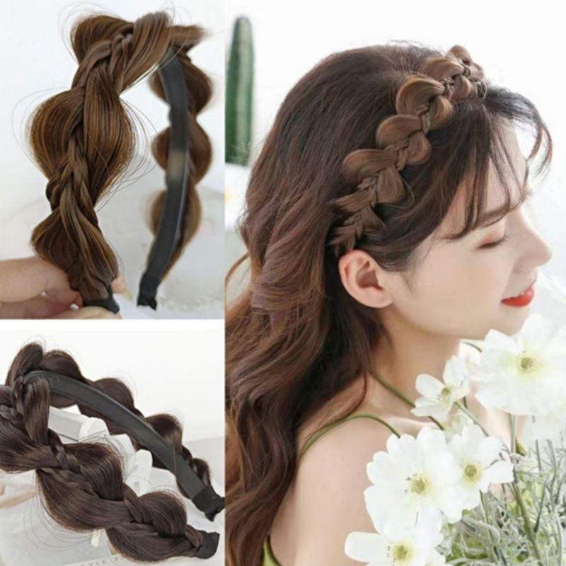 Jual Bando rambut kepang alami bando rambut headband (BAND1022 ...