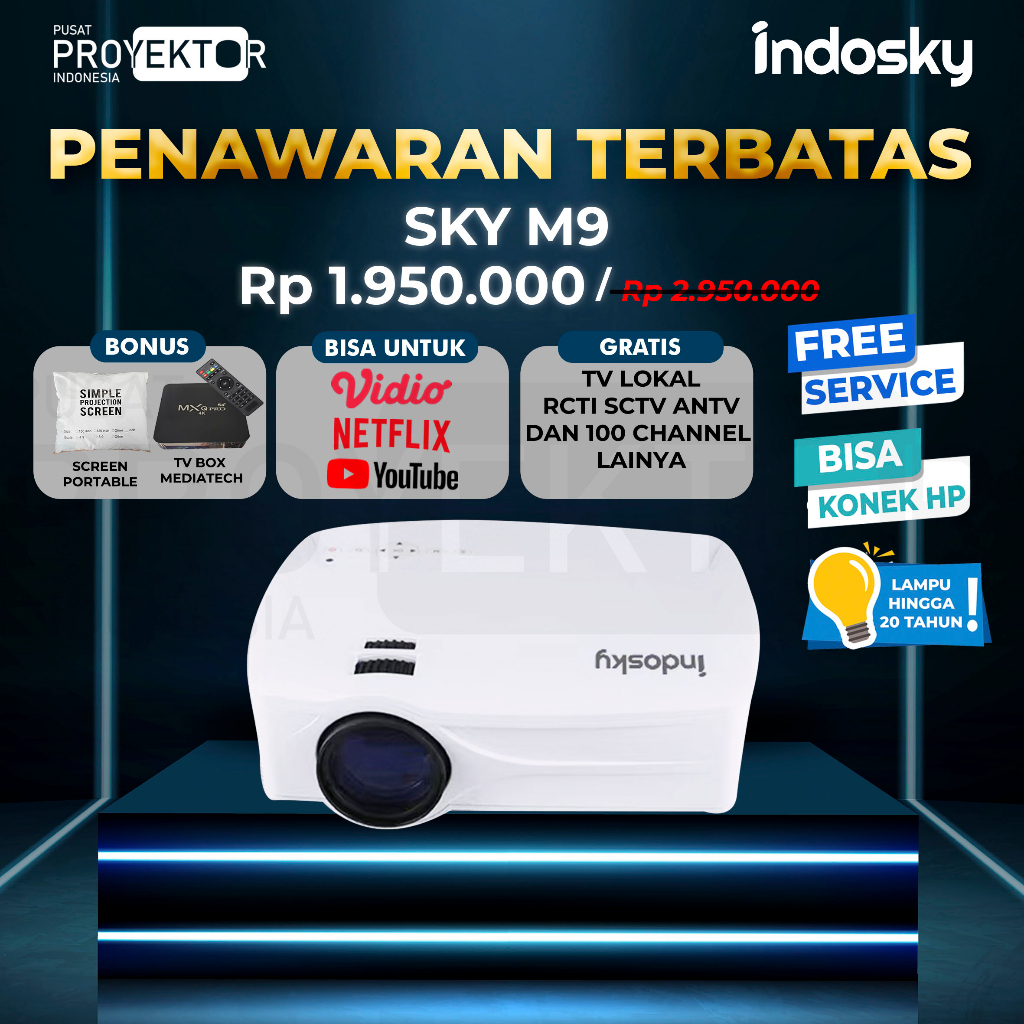Jual Pusat Proyektor Indonesia - Proyektor Indosky M9 | Shopee Indonesia Jual Pusat Proyektor Indonesia - Proyektor Indosky M9 | Shopee Indonesia