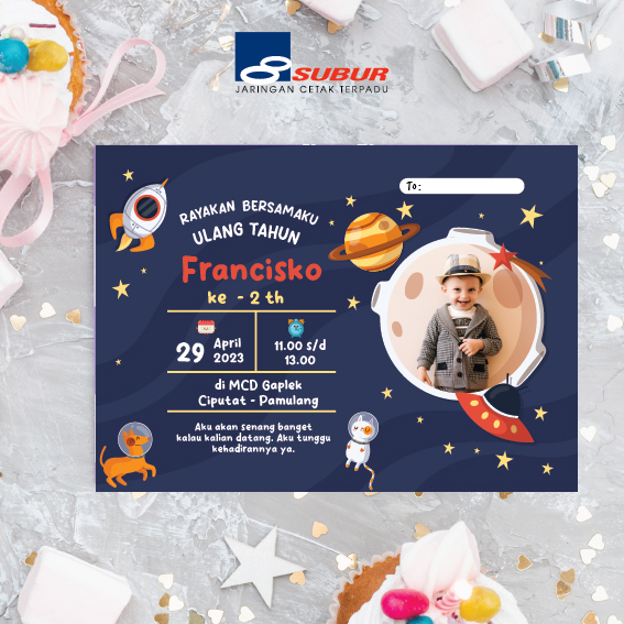 Jual UNDANGAN ULANG TAHUN ANAK CUSTOM 1 SISI BIRTHDAY CARD LANDSCAPE | Shopee Indonesia