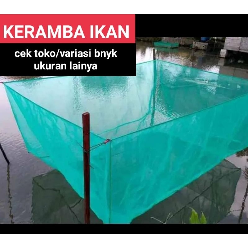 Jual keramba ikan 2x1x1 jaring hapa ikan kasa hijau | Shopee Indonesia