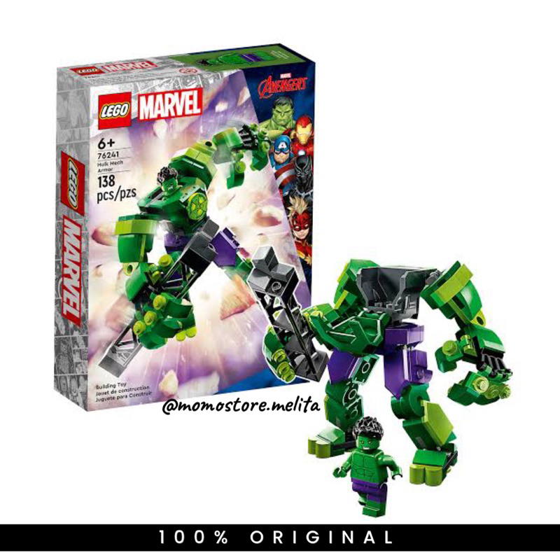 Jual LEGO Marvel Hulk Mech Armor 76241 Building Toy Set (138 Pieces ...