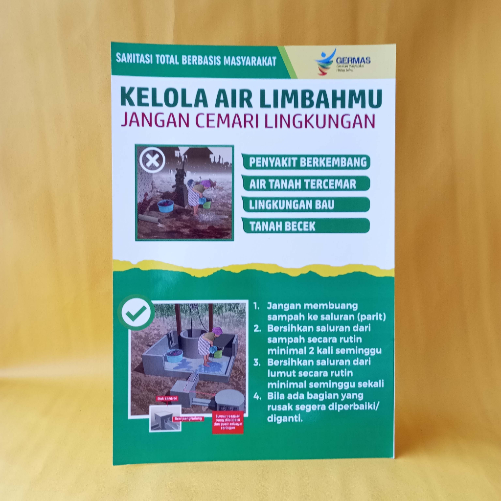 Jual Poster STBM | Poster Kelola Air Limbah | Sanitasi Total Berbasis ...