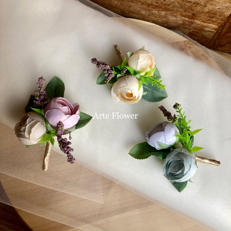 Jual Bunga Jas Pengantin Pria Boutonniere Korsase Bunga Artificial ...