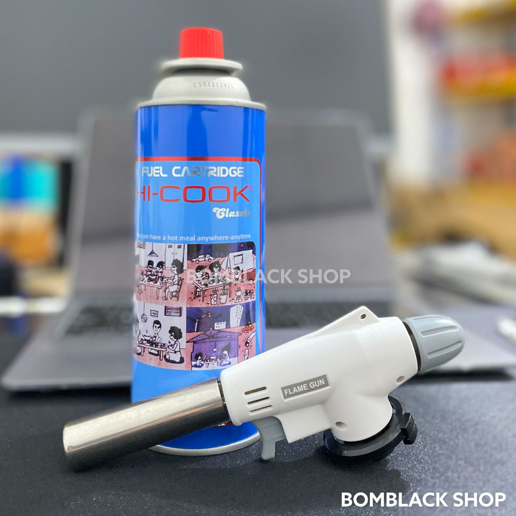 Jual Paket Gas Torch + Gas Hi Cook 230 gr Pematik Gas Kompor Api Blow ...