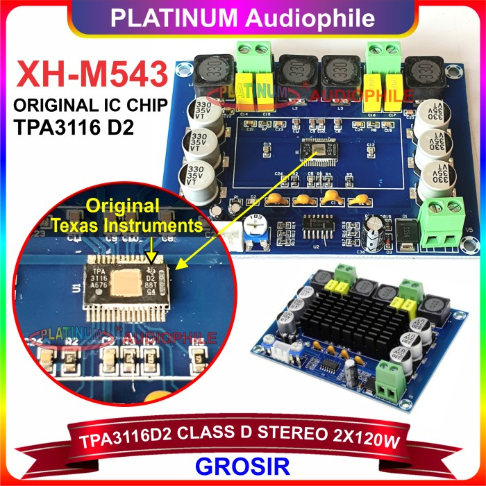Jual TPA3116 Class D Amplifier stereo 2X 120W TPA3116D2 Original Chip ...