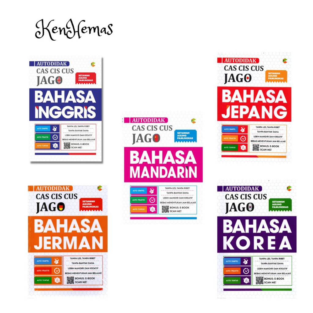 Jual Buku Autodidak Cas Cis Cus Jago Bahasa Inggris-Mandarin-Jepang-Jerman-Korea (C-Klik Media ...