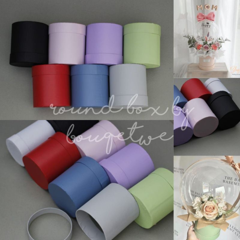 Jual Box Bulat 15 cm / Box Buket / Round Box | Shopee Indonesia