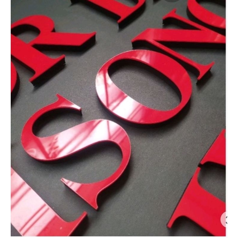 Jual Huruf timbul akrilik/ custom warna/ akrilik 2mm custom/ spon rey ...