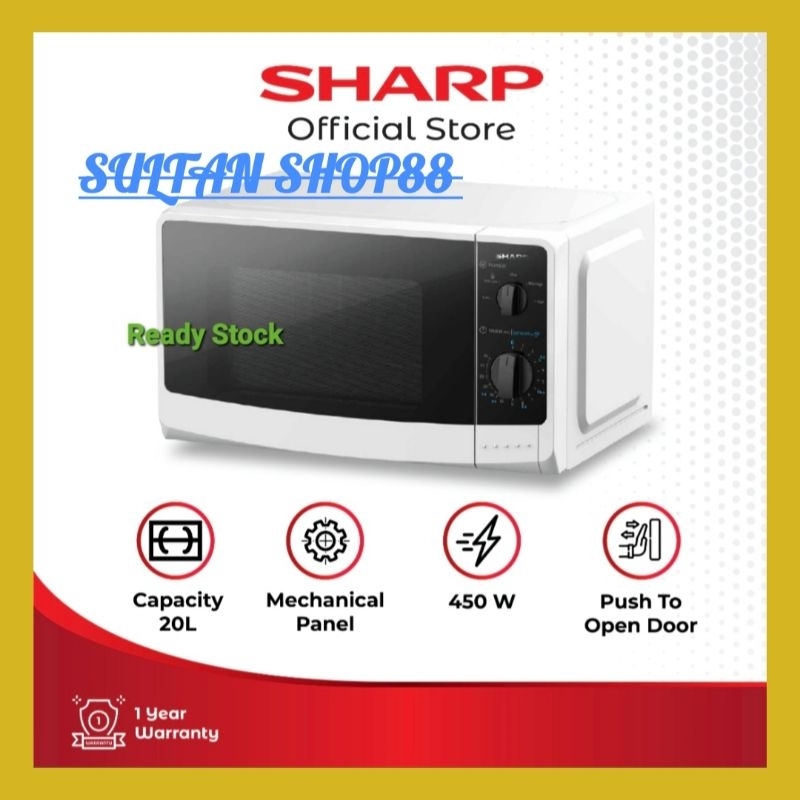 Jual SHARP MICROWAVE R220MAWH 20 LITER LOW WATT 450 WATT | Shopee Indonesia