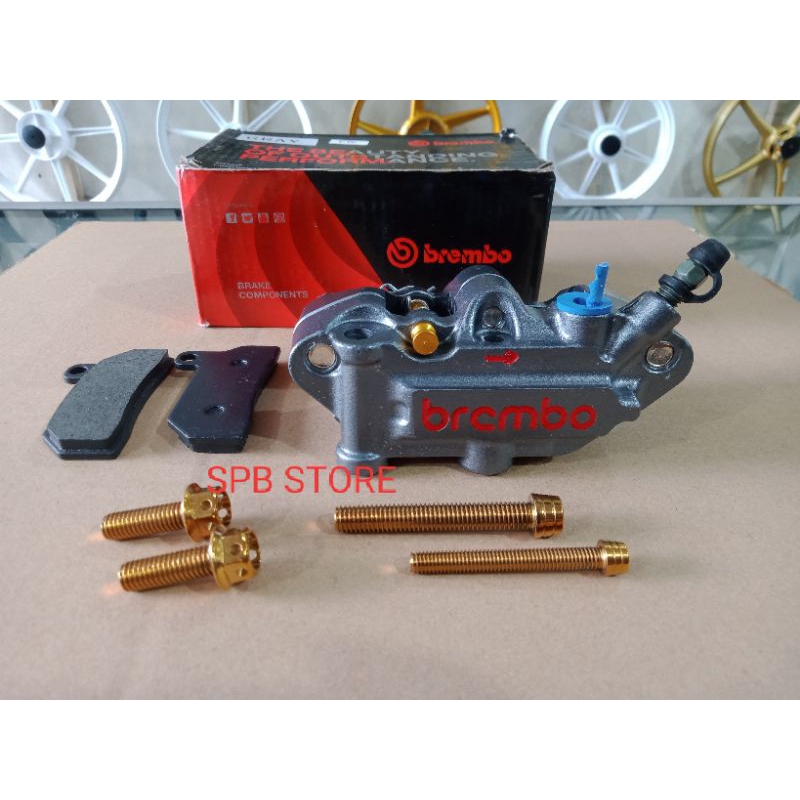 Jual KALIPER BREMBO 4 PISTON MONOBLOCK + BAUT PROBOLT | Shopee Indonesia