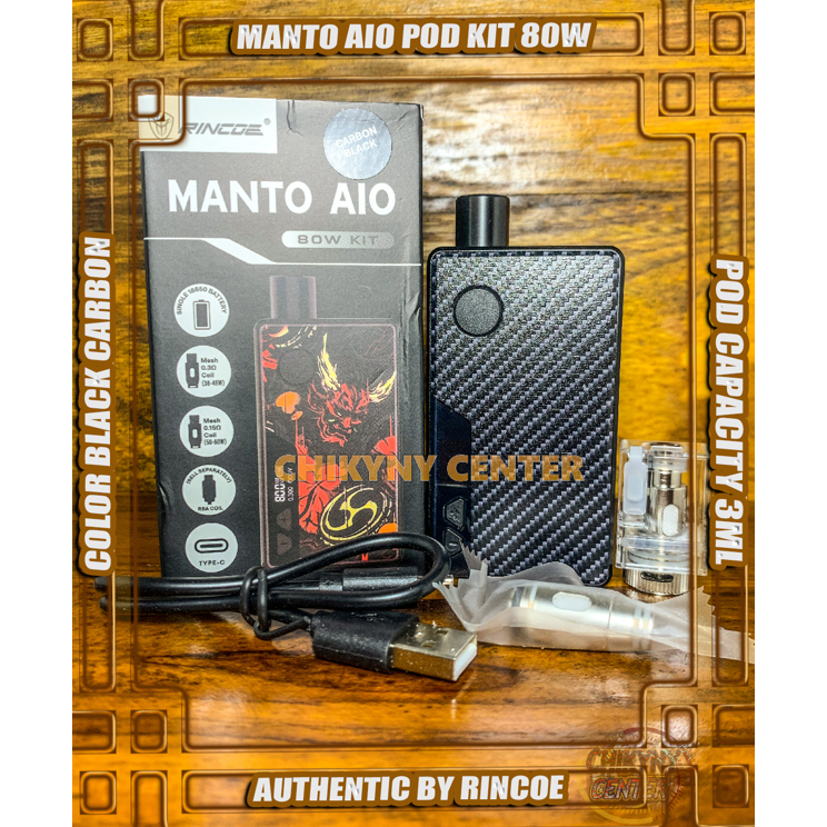 Jual MANTO AIO POD KIT 80W AUTHENTIC BY RINCOE | Shopee Indonesia