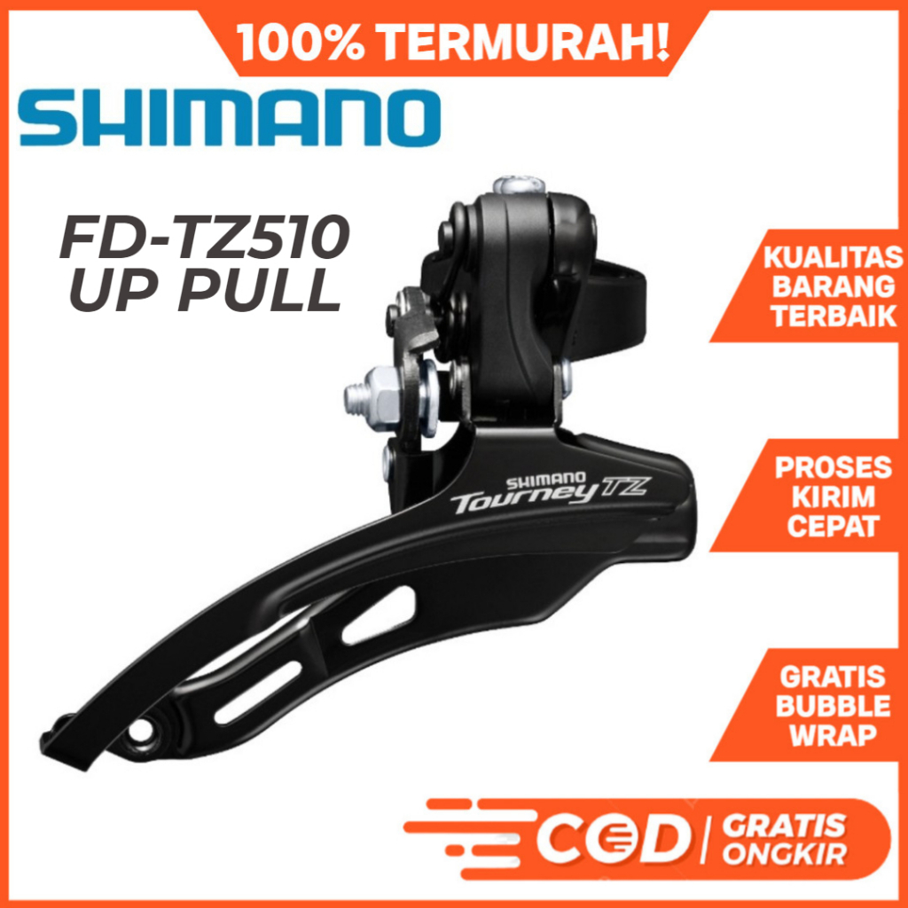 Jual FD Shimano Tourney 3 Speed Front Derailleur TZ510 Sepeda Lipat MTB ...