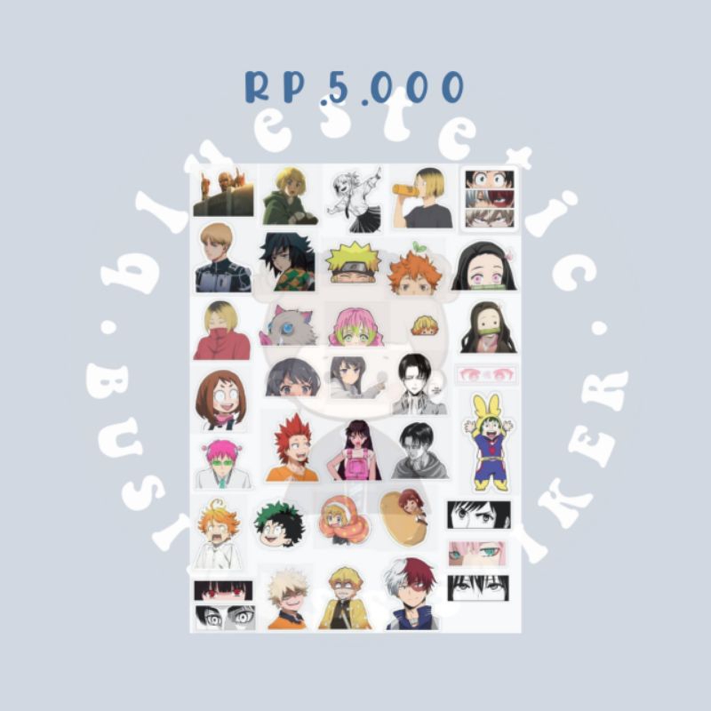 Jual STIKER anime lucu aesthetic | isi 37/pcs | Shopee Indonesia