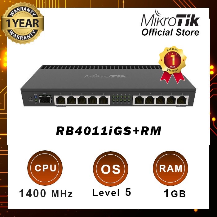 Jual MikroTik RB 4011 iGS + RM RB4011iGS+RM | Shopee Indonesia