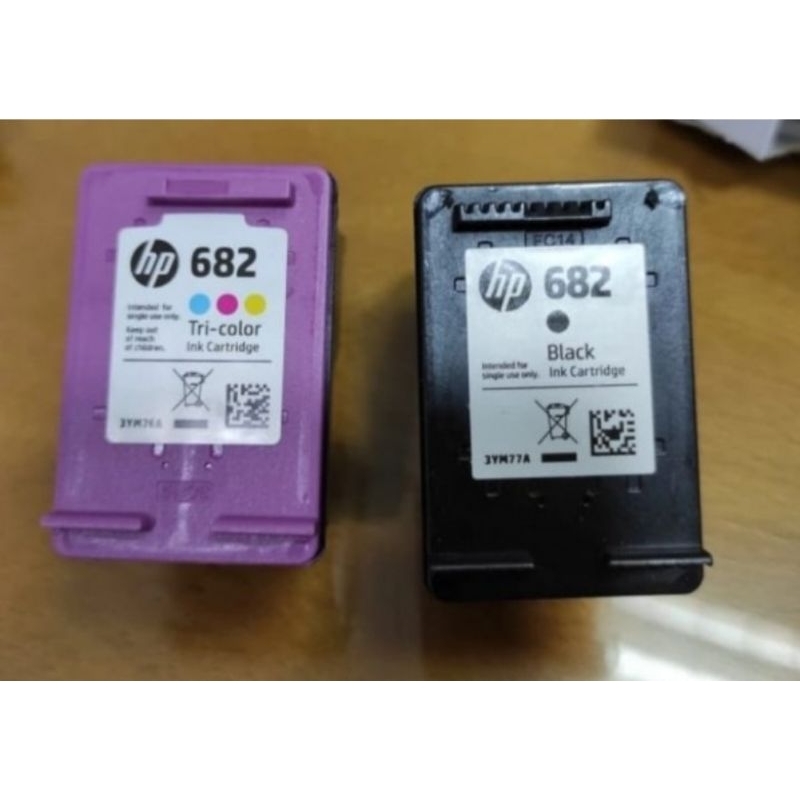 Jual Cartridge bekas hp 682 black dan color copotan dari printer rosok ...