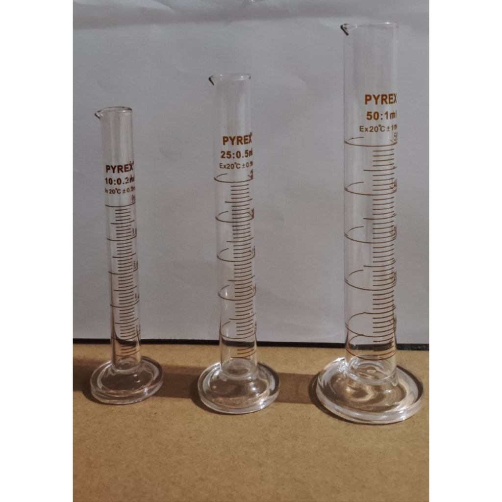 Jual Gelas Ukur Pyrex ATAU MEASURING CYLINDER 10ml 25ml 50ml | Shopee ...