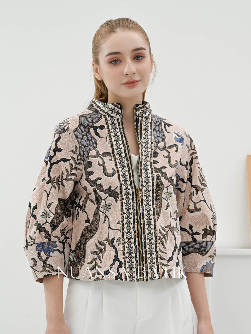 Jual Nuansa Batik Jaket Batik Lengan 7/8 Bahan Katun Stretch | Shopee Indonesia
