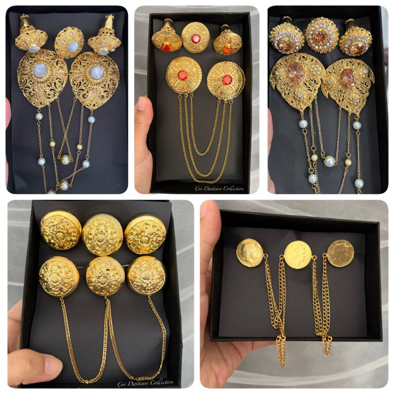 Jual Set Bros/ Bros Klasik Pengantin Bali/ Bros Tetes Air/ Bros Rantai ...