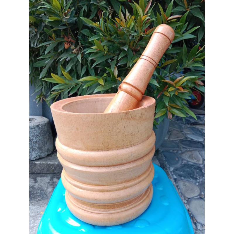 Jual 1 Set LUMPANG Kayu Besar ALAT Tumbuk KAYU | Shopee Indonesia