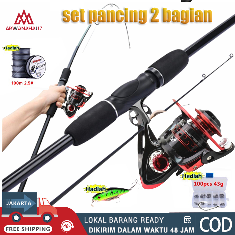 Jual Pancing Set 1.8-2.1M Joran Pancing Set Reel Pancing Gulungan ...