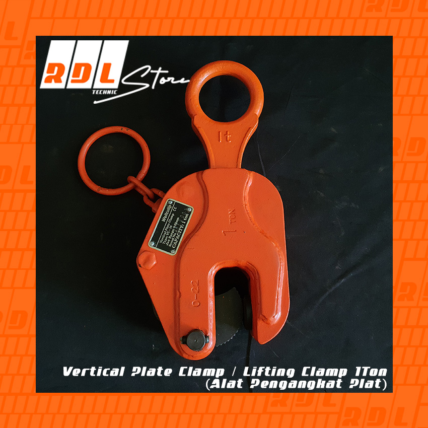 Jual Vertical Plate Clamp / Lifting Clamp 1Ton (Alat Pengangkat Plat ...