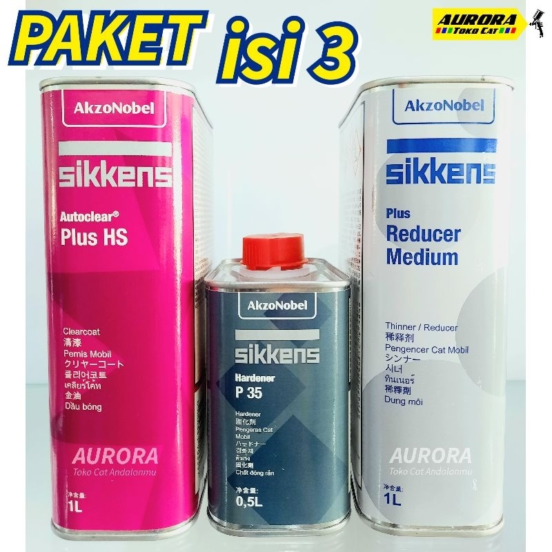 Jual PAKET Clear Sikkens Plus HS + Hardener P35 Sikken + Tiner Medium ...