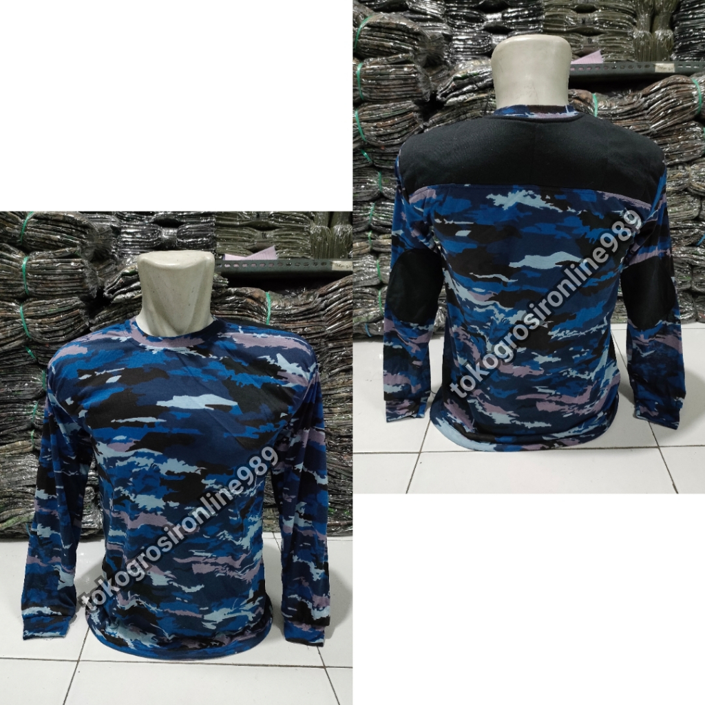 Jual Kaos loreng TNI-AU model lengan panjang | Shopee Indonesia