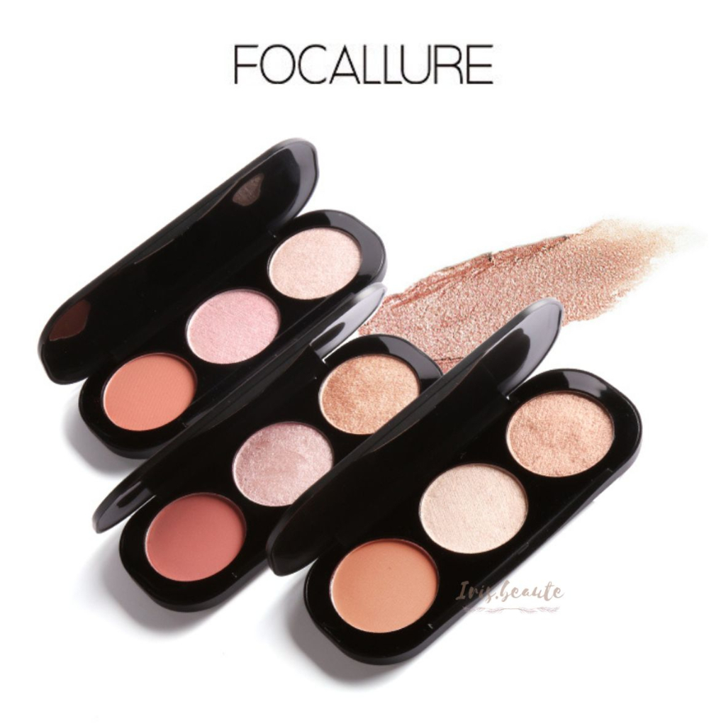 Jual FOCALLURE Blush & Highlighter 3in1 Palette | Shopee Indonesia