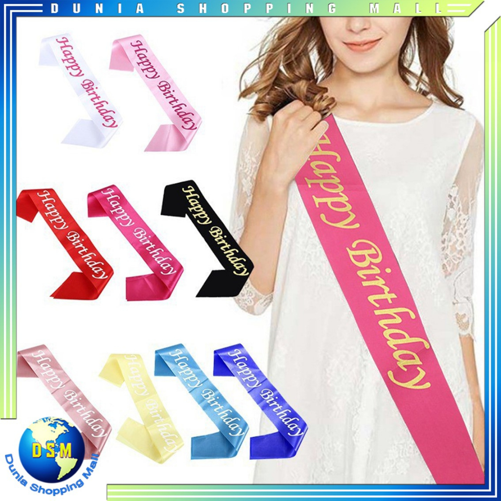 Jual DSM Selempang Ulang tahun Sash Happy Birthday Girl Bride To Be ...