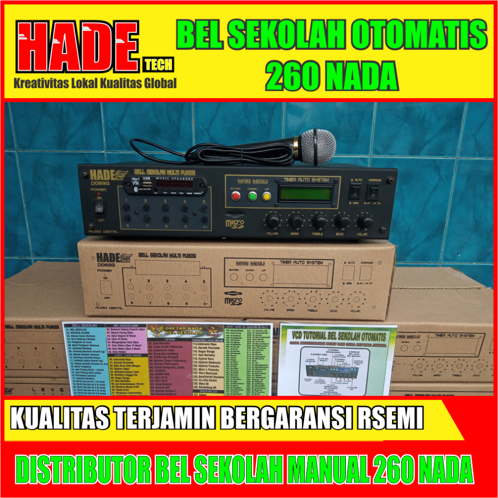 Jual BEL SEKOLAH OTOMATIS DAN MANUAL PLUS MIC | Shopee Indonesia