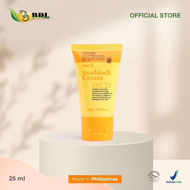 Jual RDL Sunblock Cream SPF 15 Sunscreen Wajah Mudah Meresap | Shopee ...