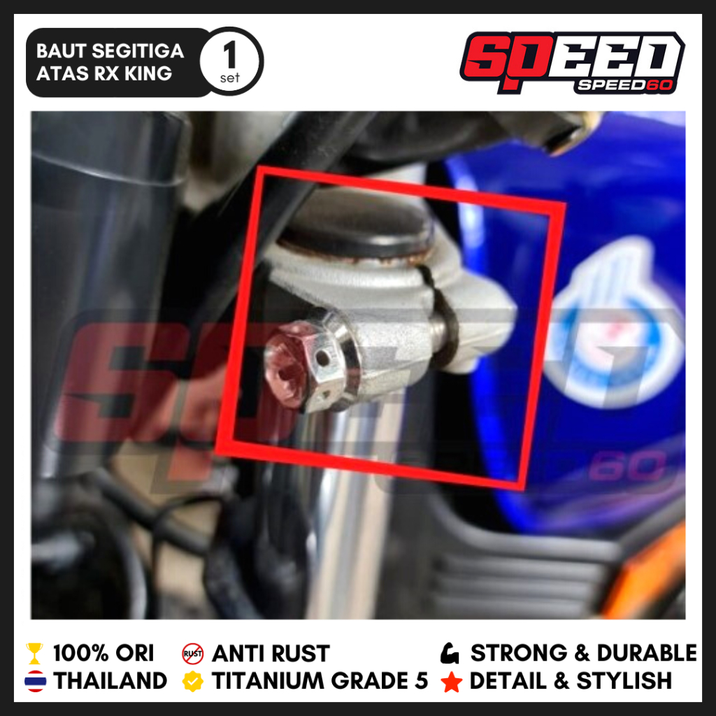 Jual Probolt Titanium Baut Segitiga Atas RX King Grade 5 King Nut ...