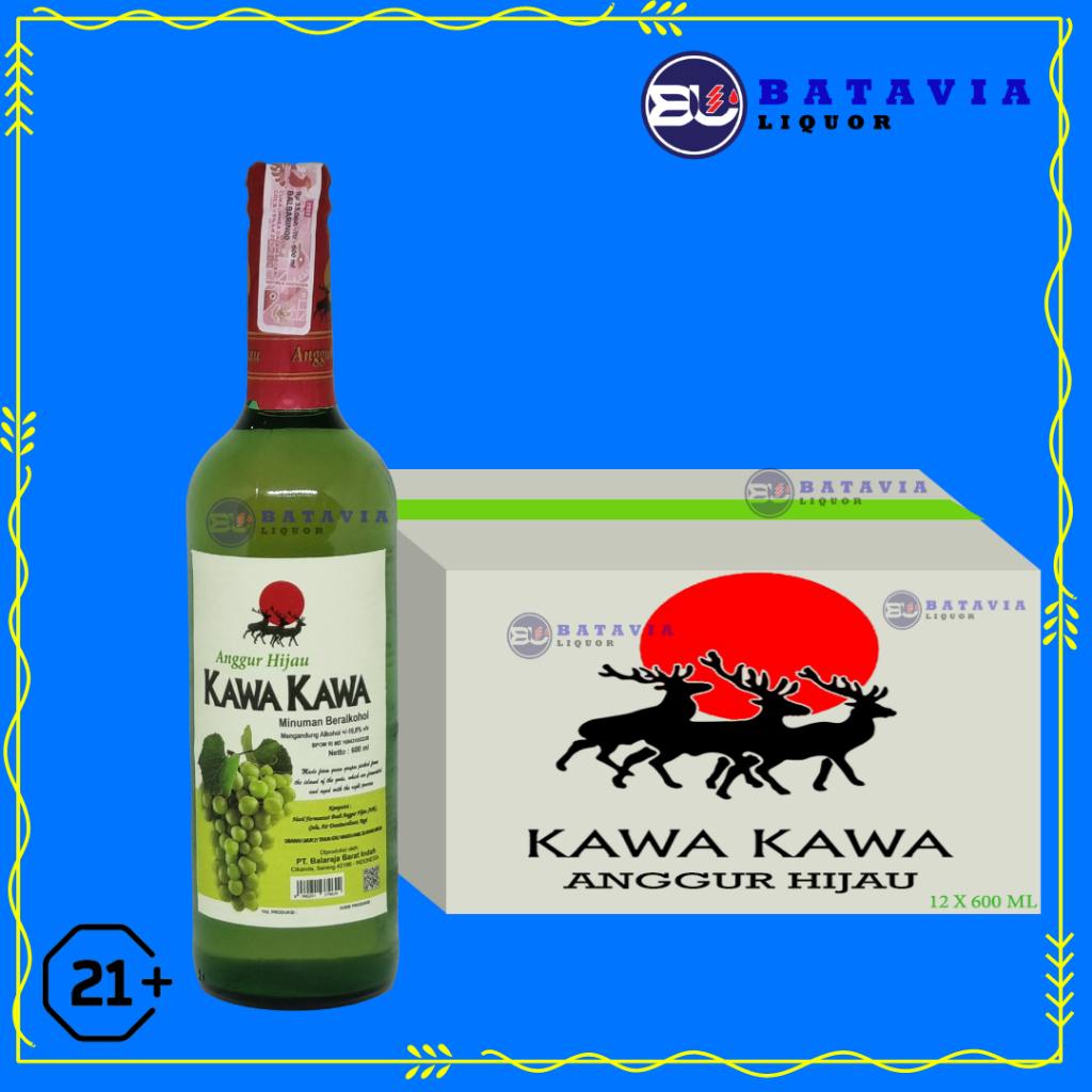 Jual Anggur Hijau Kawa Kawa 600ml 12 Botol | Shopee Indonesia