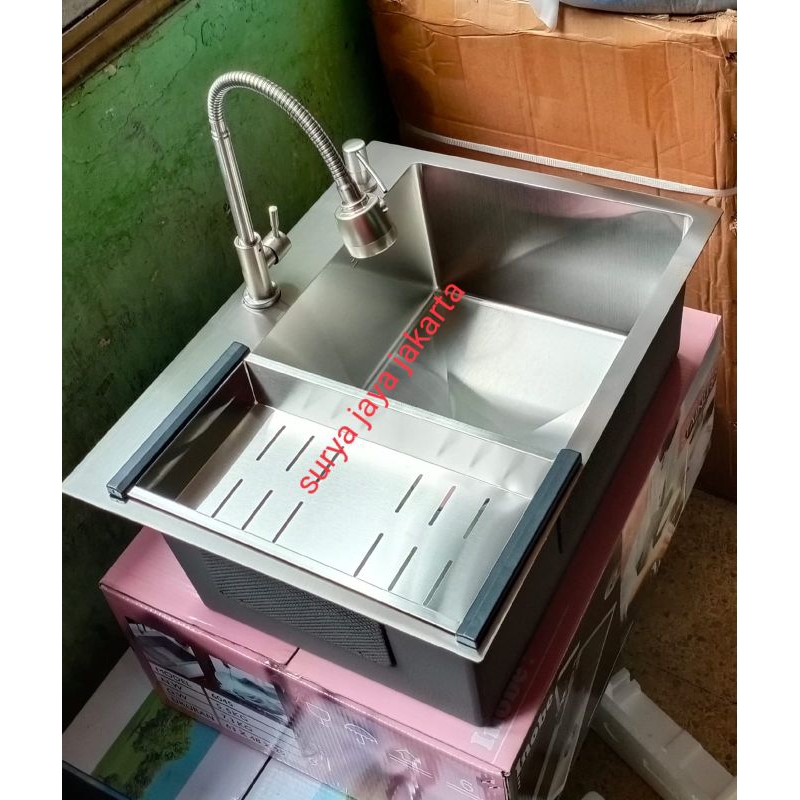 Jual Paket komplit kitchen sink INOBE 6045 S "ORIGINAL" / paket keran ...